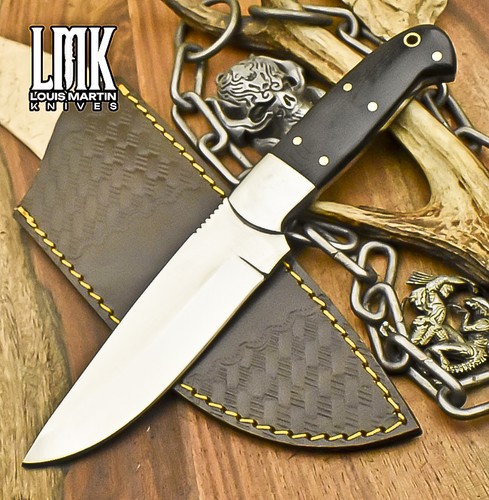LMK Forged Full Tang Knife AUS-10 Steel Micarta Steel Guard Hunter ...