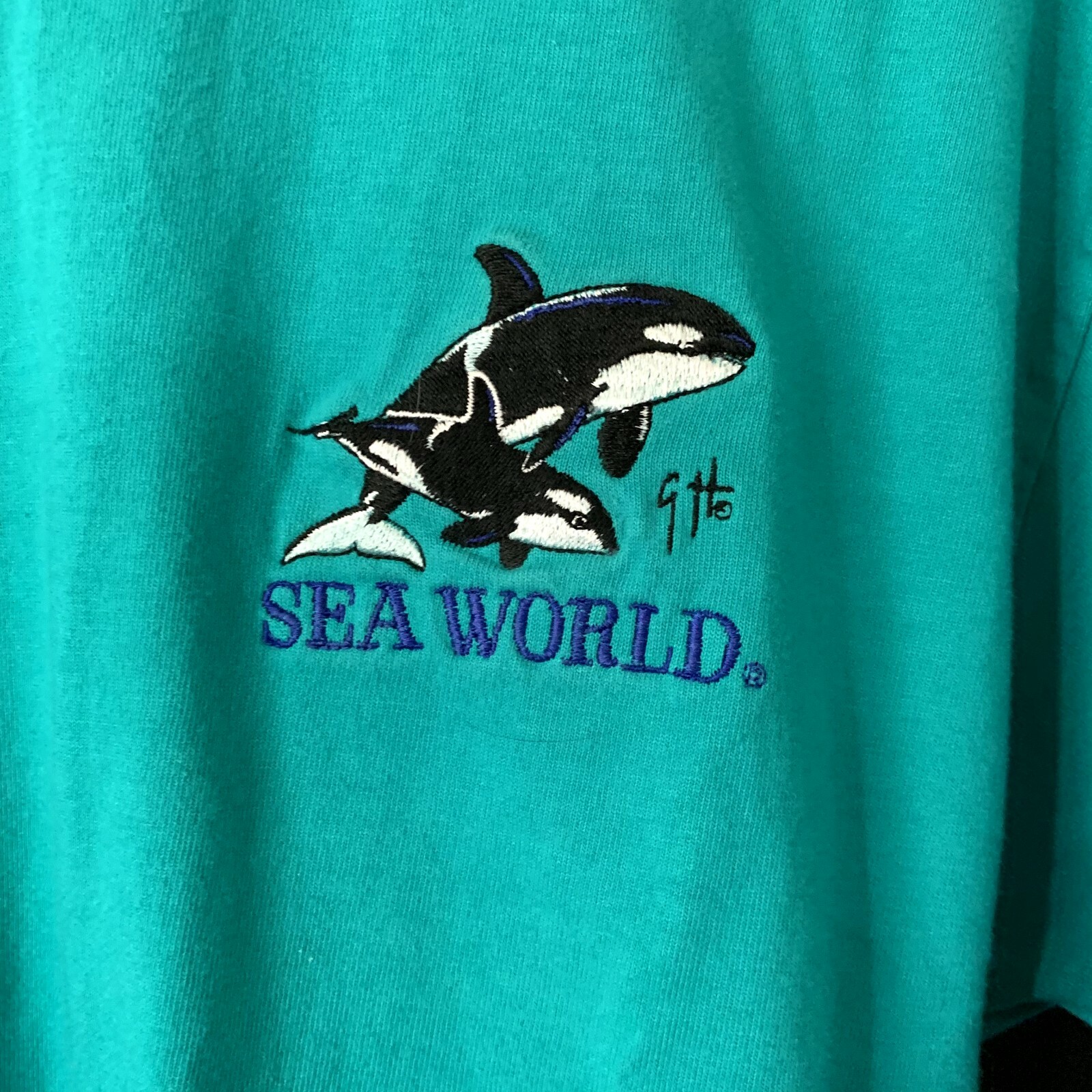 Vintage 90's Shamu Seaworld blue Shirt Size Medium guy harvey cute | eBay