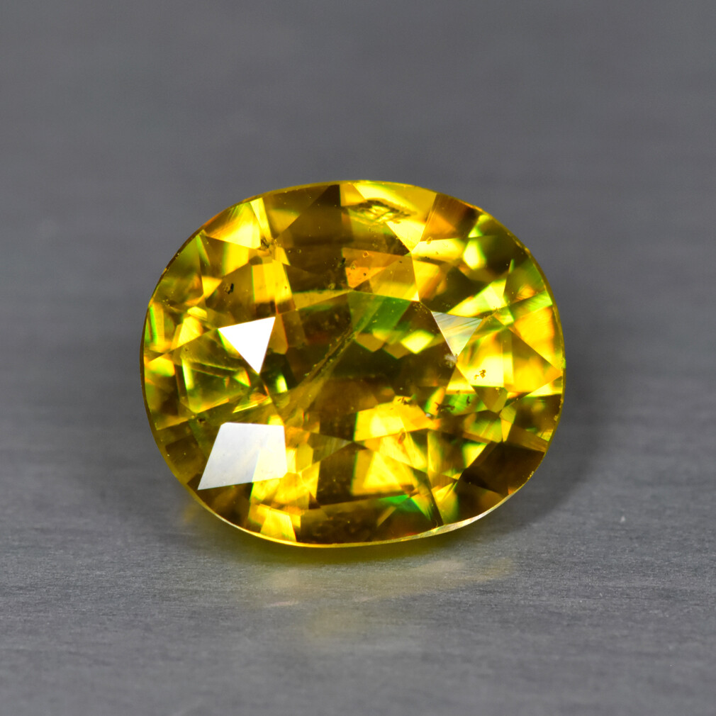 1.28Ct Impressive Unheated Yellow With Multi Color Titanite Sphene | eBay