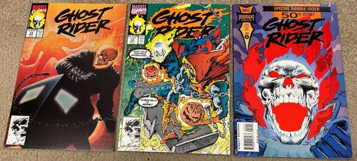 Ghost Rider 3 Marvel Comics Lot ~ #13 #17 & #50 / w/ Spiderman ...