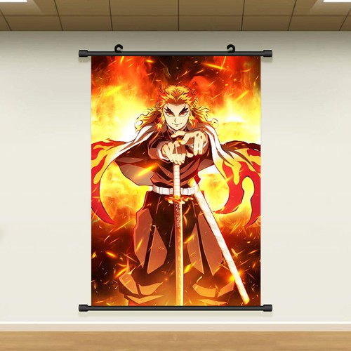 Anime Demon Slayer: Kimetsu no Yaiba Rengoku Kyoujurou HD Wall Scroll ...