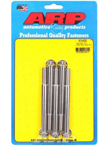 ARP Bolt Kit 12PT 3/8-16x4.250 UHL w/ 3/8 Socket Stainless 5pk (613 ...