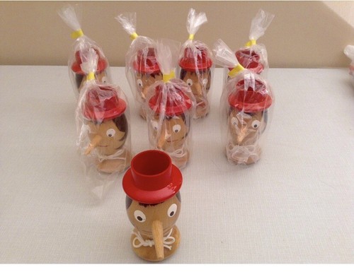 Lot of 8 NEW WOODEN PINOCCHIO PENCIL OR TOOTHPICKS HOLDER.MADE IN ITALY ...