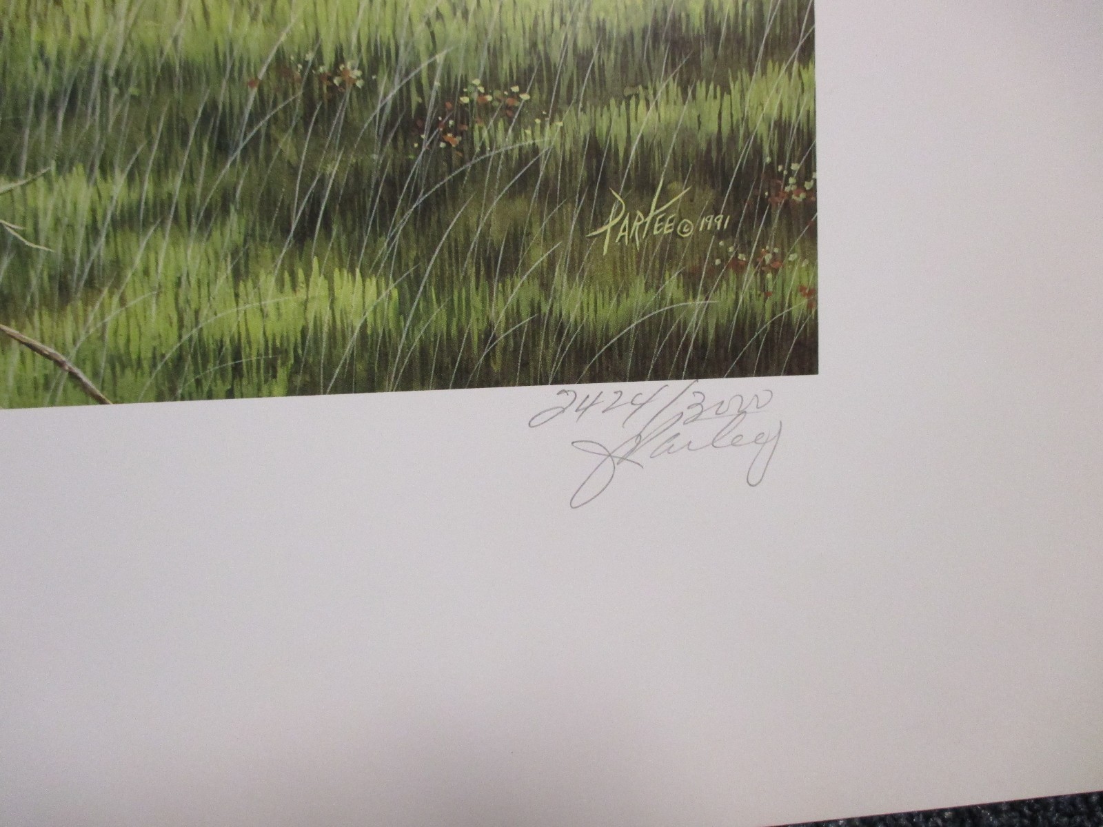 JAMES PARTEE JR Signed No. 2424 Limited Edition 1991 20 x 26 Wildlife ...