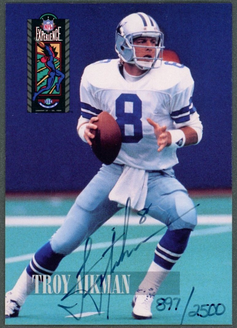 Troy Aikman SIGNED 1994 Classic NFL Experience Autograph /2500 Cowboys ...
