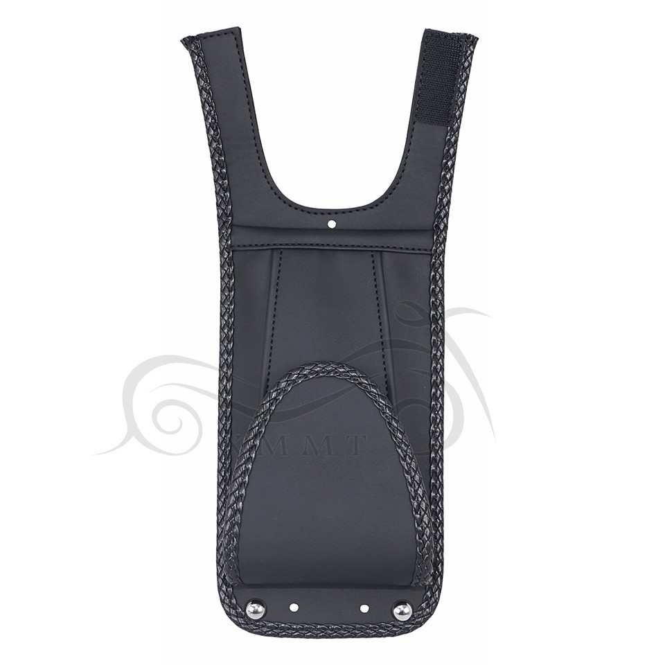 Black Gas Tank Bib w/Pouch For Harley Softail FLSTC FXST Deluxe EFI ...