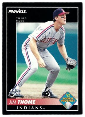 1992 Pinnacle Rookie Prospect #247 Jim Thome Rookie Cleveland Indians ...