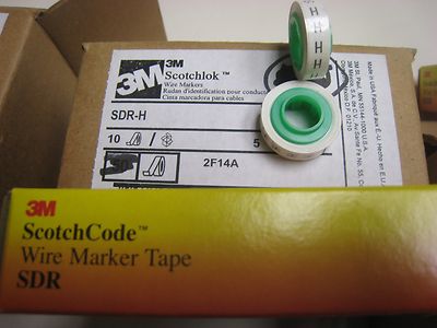 3M Scotchlok Scotch Code Wire Markers 1 box 10 ind rolls ea .215" x 8 ...