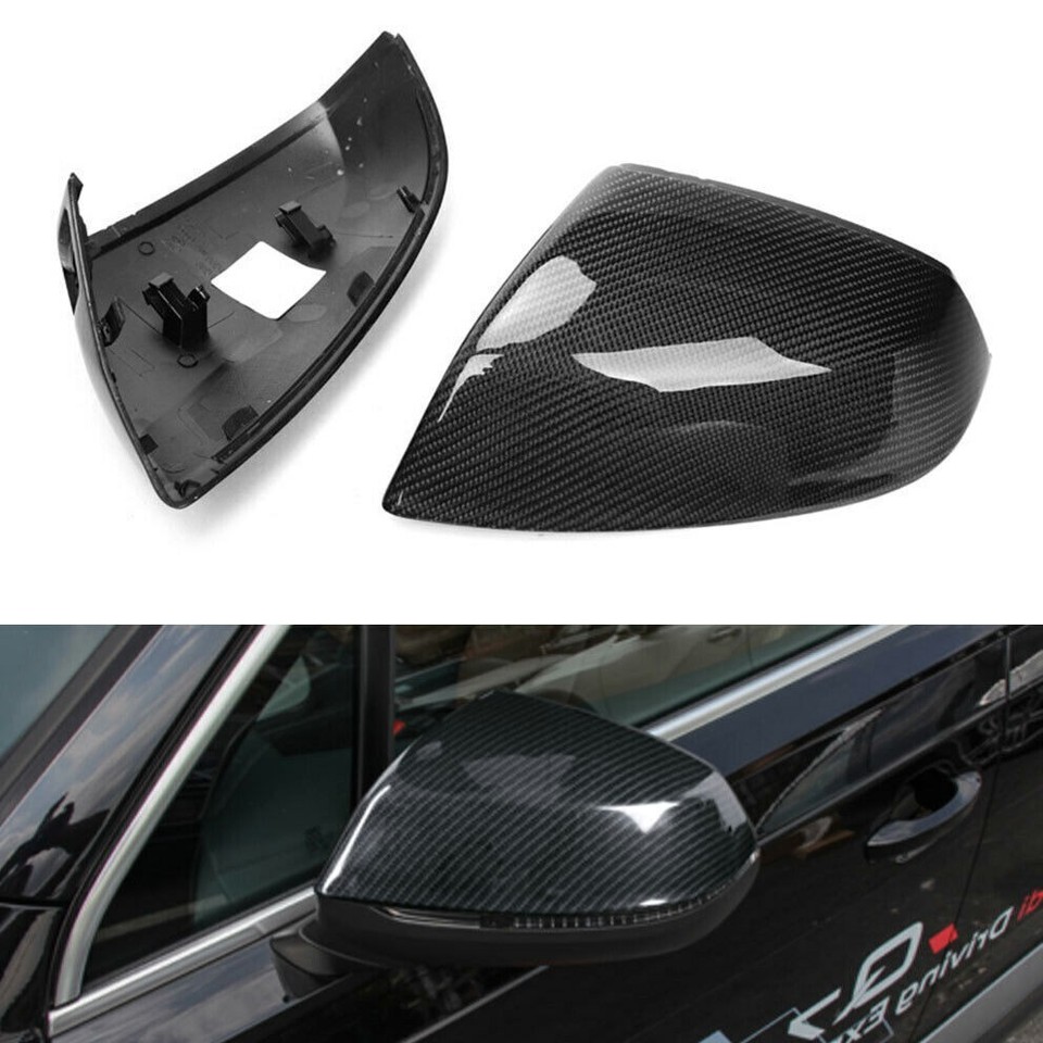 Carbon Fiber Door Side Mirror Cover W Lane Replace For Audi Q5 SQ5 Q7 ...
