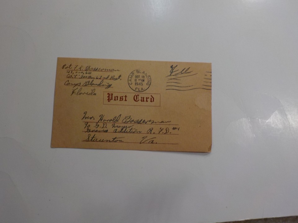 WW2 Letter 1945 Missing In Action 450th Bomb Group Camp Blanding ...