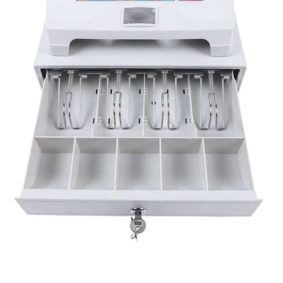 48Key Desktop Electronic Cash Register POS Casher Digital LED Display w ...