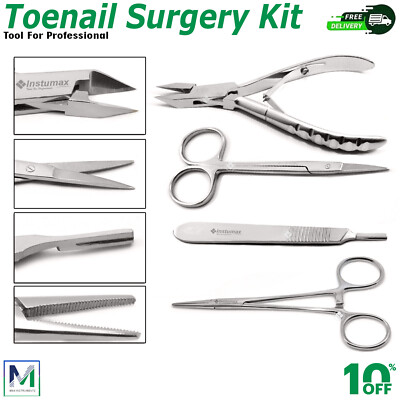 Professional Ingrown Toenail Removal Nail Surgery Podiatry Tools Kit ...
