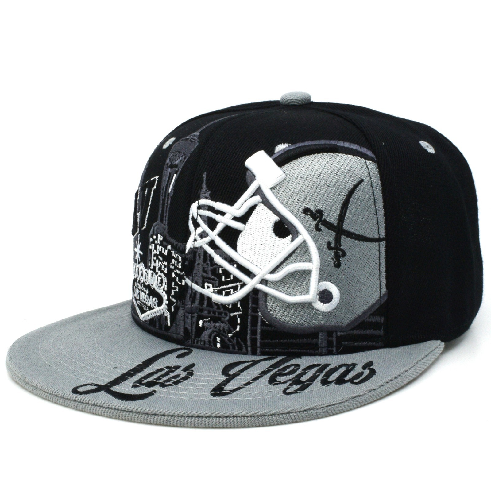 Las Vegas New Leader Downtown Football LV Helmet Embroidery SnapBack ...