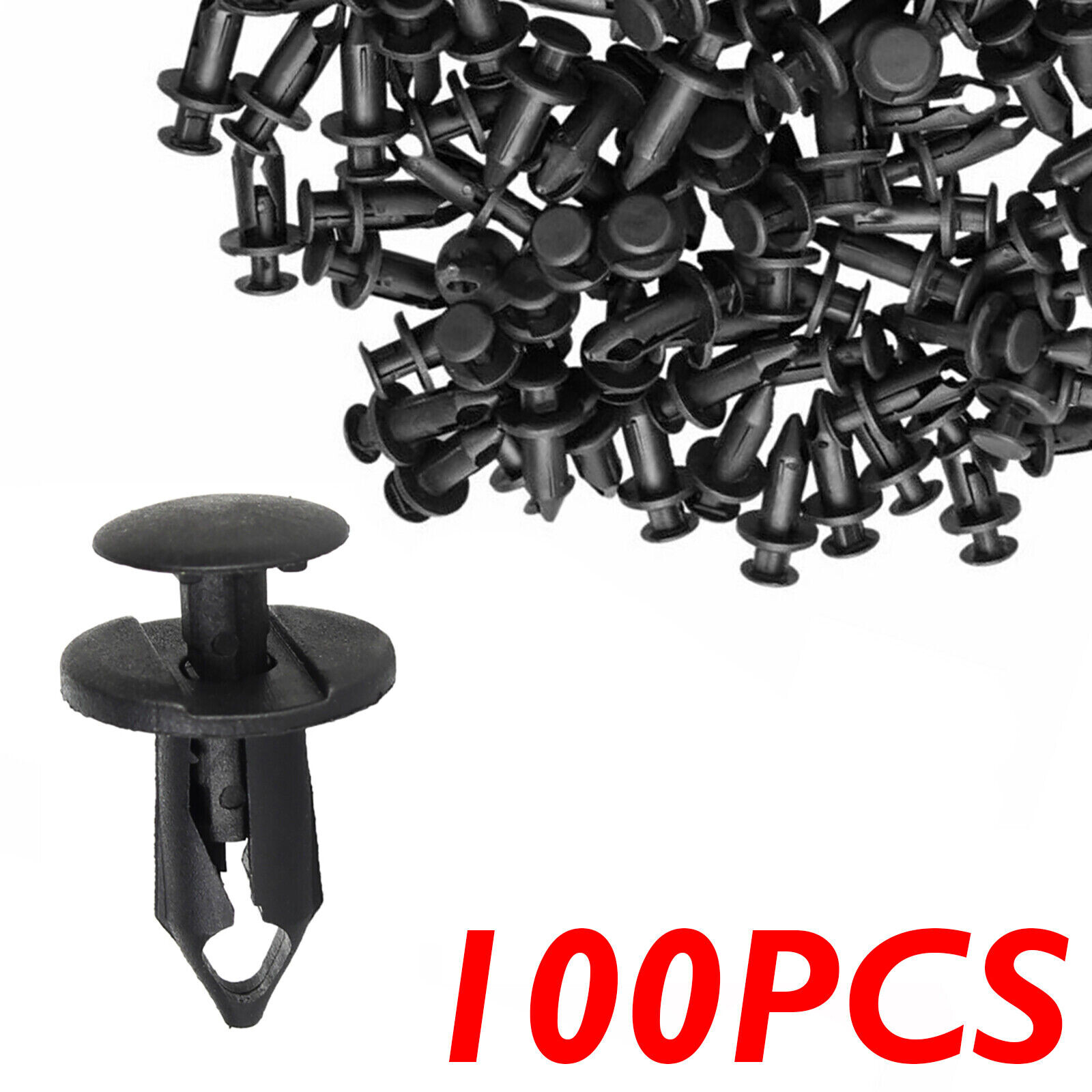 100pcs 8MM Bumper Clips Car Auto Hole Plastic Rivets Fastener Fender ...