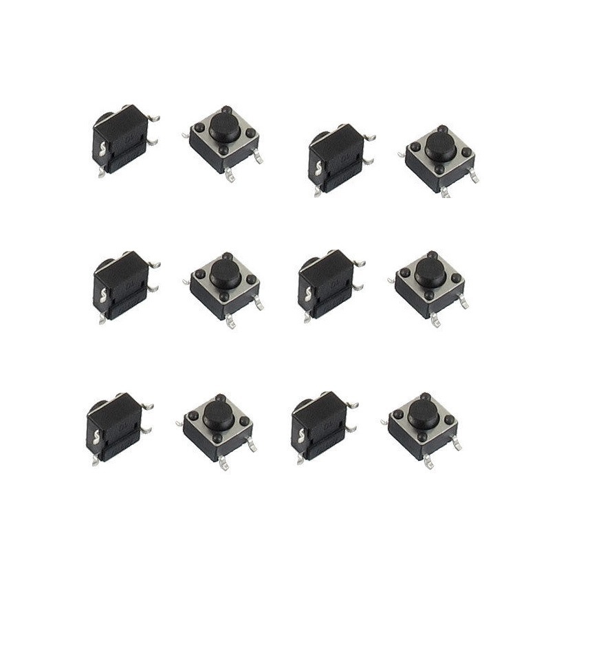100Pcs 6x6x5mm 4 Pins SMD SMT Momentary Push Button Tact Tactile ...