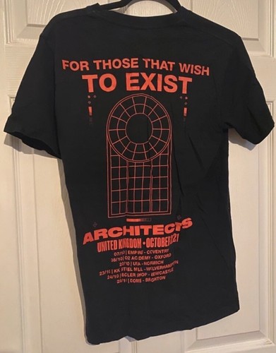 Architects T Shirt Rare Rock Metal Band Tour Merch Tee Size Small Black ...