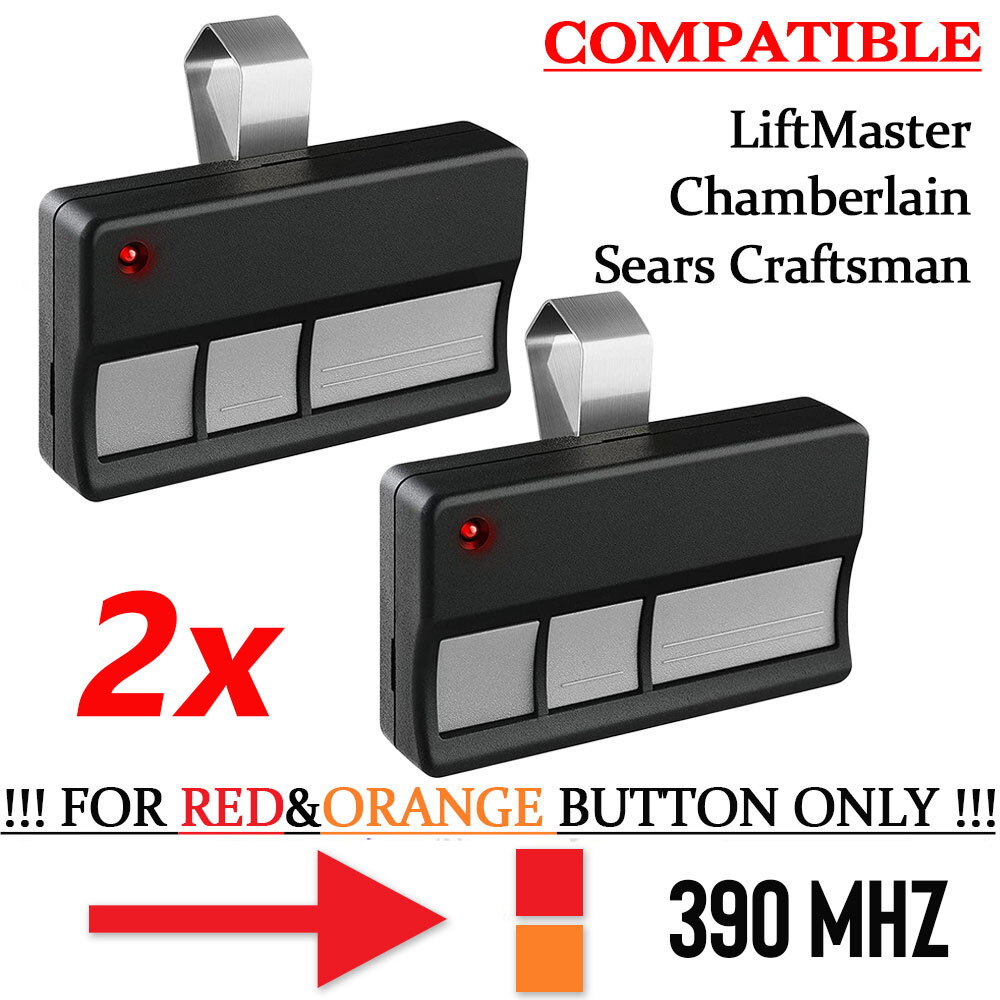 Remote Control Garage Door Opener For Liftmaster Red/Orange Learn ...