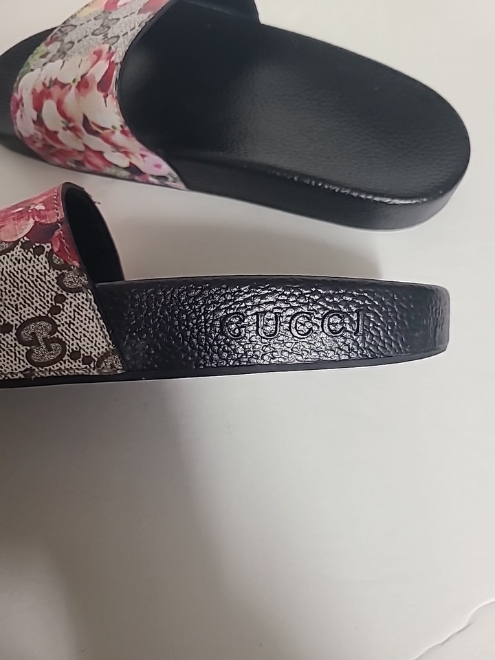 Gucci GG Bloom Supreme Floral Slides Women’s Size (US 7) Authentic | eBay