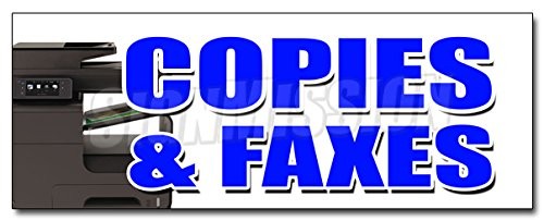 48" Copies & FAXES Decal Sticker Office Supplies, PO Box, Copy, Fax ...