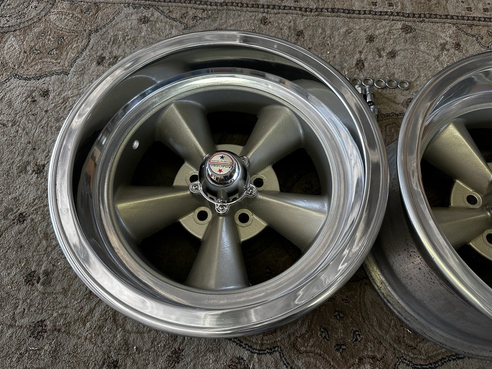 RARE 16 X 8.5 (2) 5 SPOKE FORD Mopar 5 ON 4 1/2 Torq Thrust Style ...