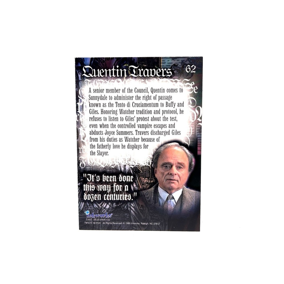 Buffy the Vampire Slayer Season 3 1999 Inkworks #62 Quentin Travers | eBay