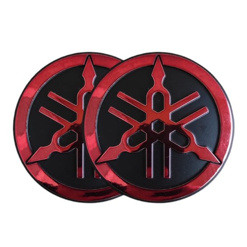 KIT 2 STICKERS 3M RELIEF 3D FORKS 50mm TMAX XMAX SMAX NMAX RED EMBLEM ...