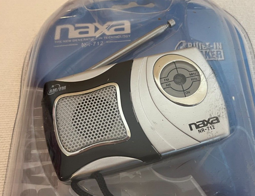 Naxa AM/FM Radio with Speaker NR-712 New NIB Portable Mini Pocket Radio ...