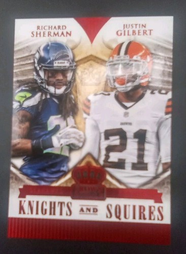 2014 Crown Royale Knights & Squires RED Richard Sherman Justin Gilbert ...
