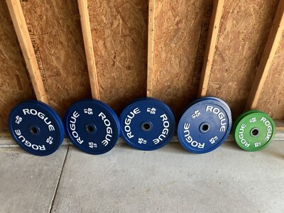 Rogue Calibrated weight plates and Rogue barbell | eBay