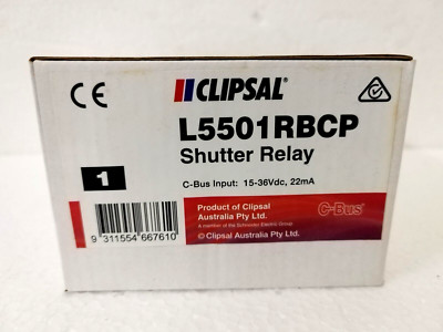 CLIPSAL L5501RBCP C-Bus Relay DIN Rail Mounted, Shutter, 240V AC, 1 ...
