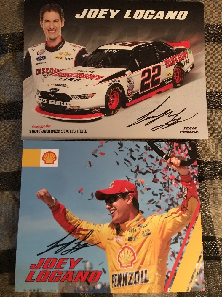 Joey Logano Signed Autographed Hero Card Lot Of 2 | eBay