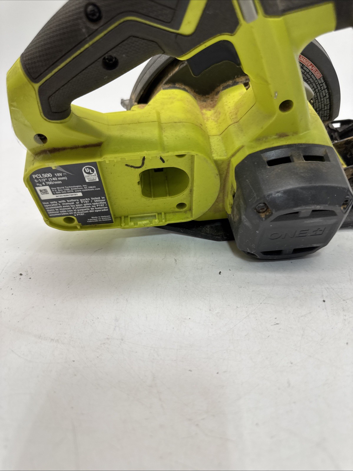 RYOBI ONE+ 18V Cordless 5 1/2 in. Circular Saw (Tool Only) PCL500 Parts ...