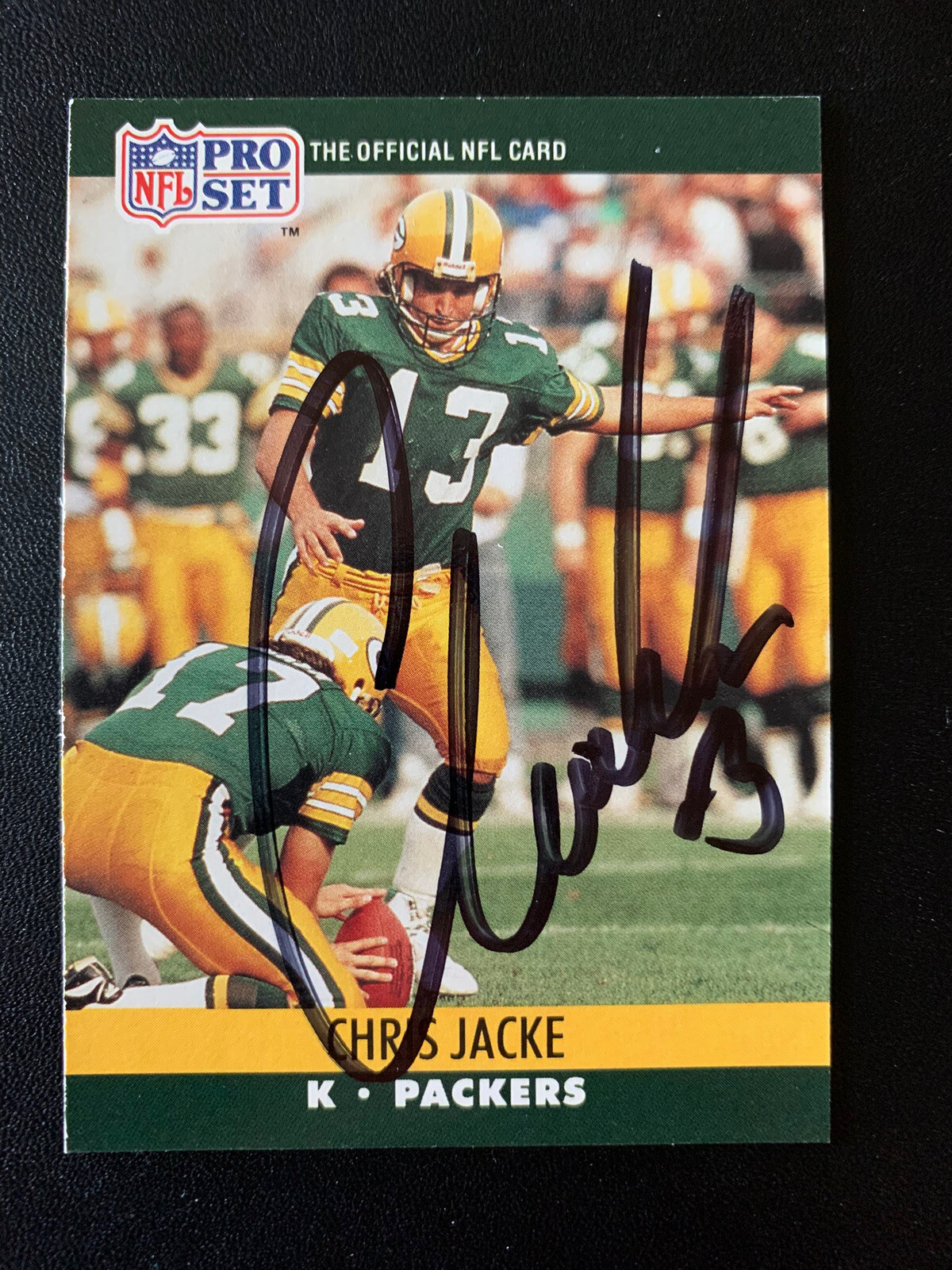 Chris Jacke Signed 1990 Pro Set #501 Card Green Bay Packers Autograph ...