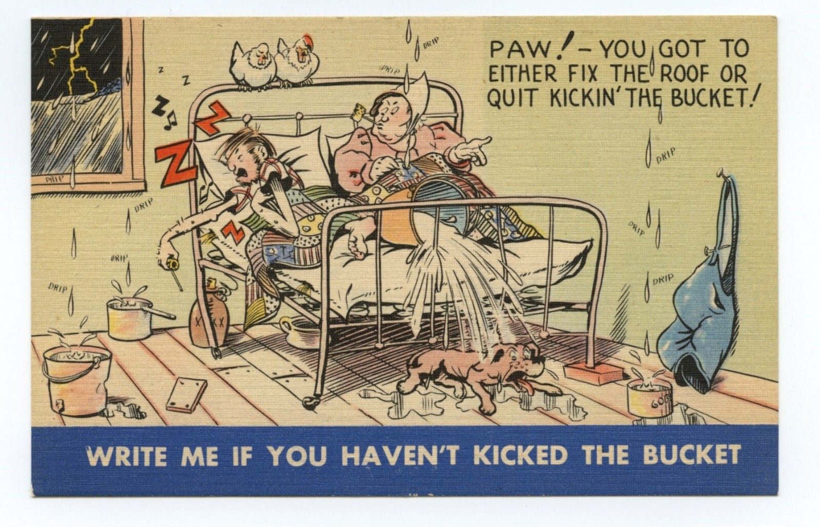Hillbilly Off Color Comic Art Humor Postcard | eBay