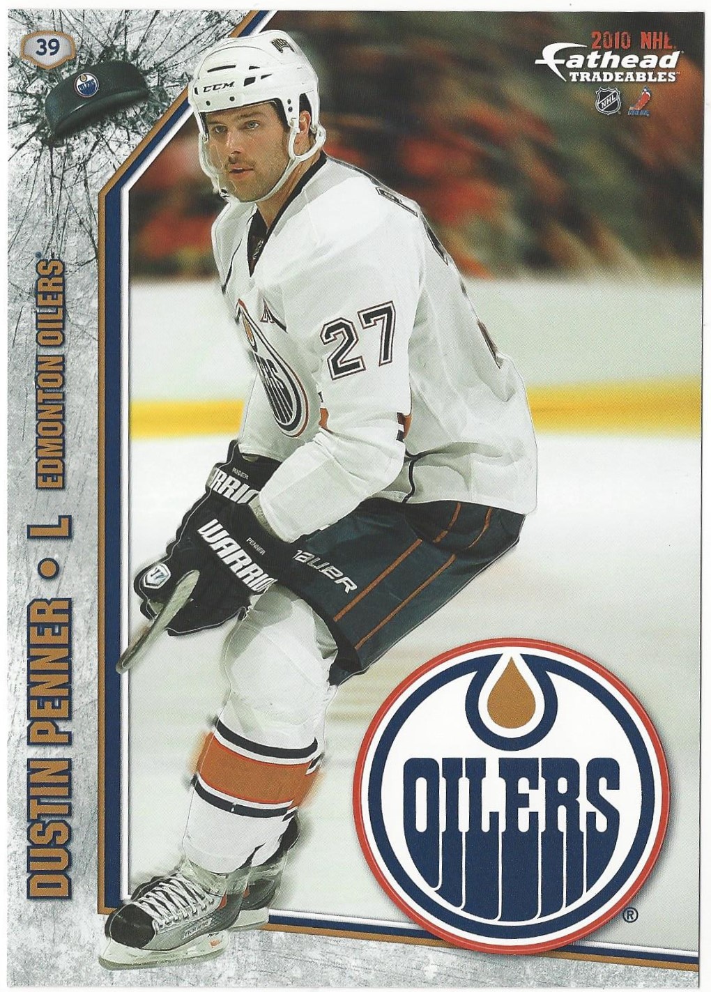 DUSTIN PENNER FATHEAD TRADEABLES EDMONTON OILERS REMOVABLE MINI STICKER ...