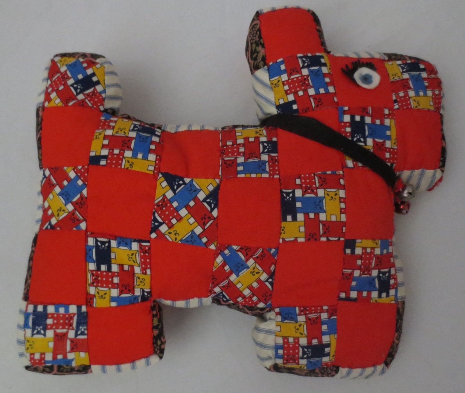 Vintage Handmade Patchwork Quilt Scottie Dog Stuffed Animal 13”x 14 ...