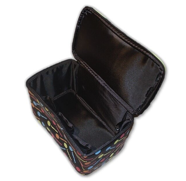 Tupperware Cosmetic Travel Bag Tote Zippered Black Logo Award New Black ...