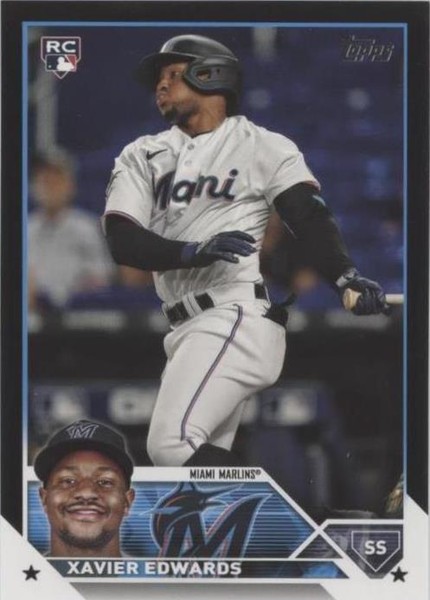 2023 Topps Update Series - Black #US296 Xavier Edwards /72 (RC) for ...