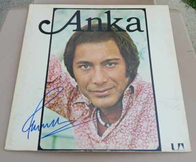 PAUL ANKA JAZZ SINGER ACTOR SIGNED AUTOGRAPHED 1974 ANKA VINYL ALBUM ...