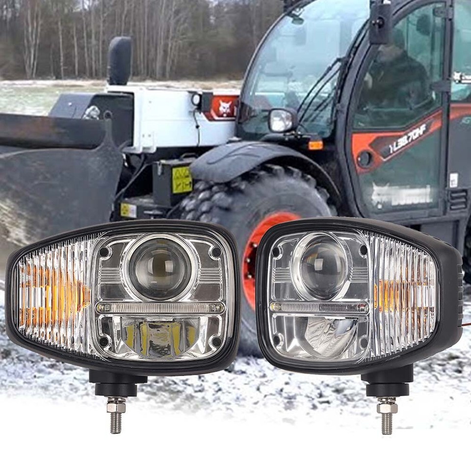 Front RH LH LED Headlight Headlamp for Manitou MT MLT Telehandler ...