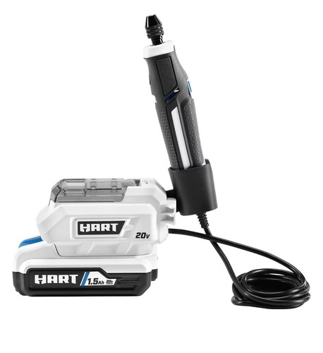 HART HPRL50B 20-Volt Cordless Precision Craft Rotary Tool Kit 20-Volt 1 ...