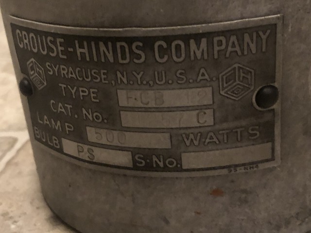 2 Vtg Crouse Hinds Industrial Beacon Light House Tower Radio Nautical ...