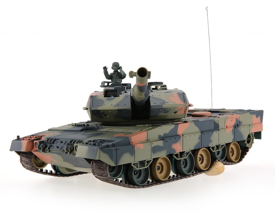 German Leopard 2A5 Tank 1/24 RC Panzer RTR BB IR Sound Recoil LED ...