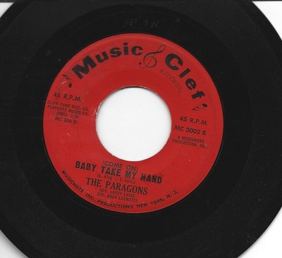 DOOWOP NORTHERN SOUL 45 - PARAGONS - BABY TAKE MY HAND - HEAR 1963 ...
