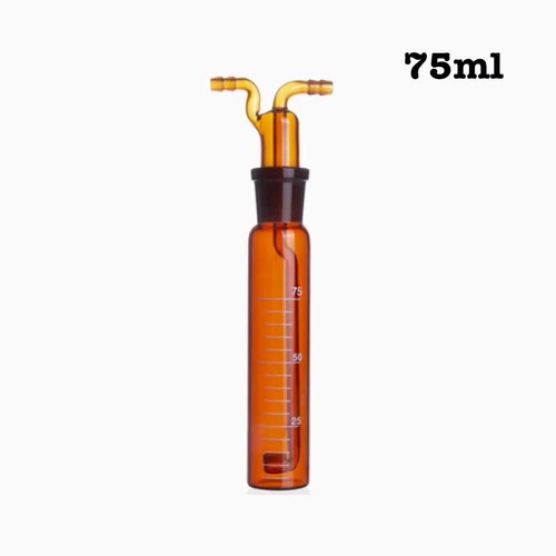 75ml Amber Glass Smoke Gas Sampling Tube Smoke Absorption Tube ...
