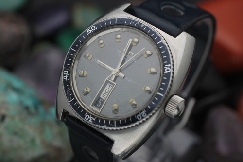 Vintage TECHNOS Sky Diver Automatic Stainless Steel 20 ATM Men's Diver ...