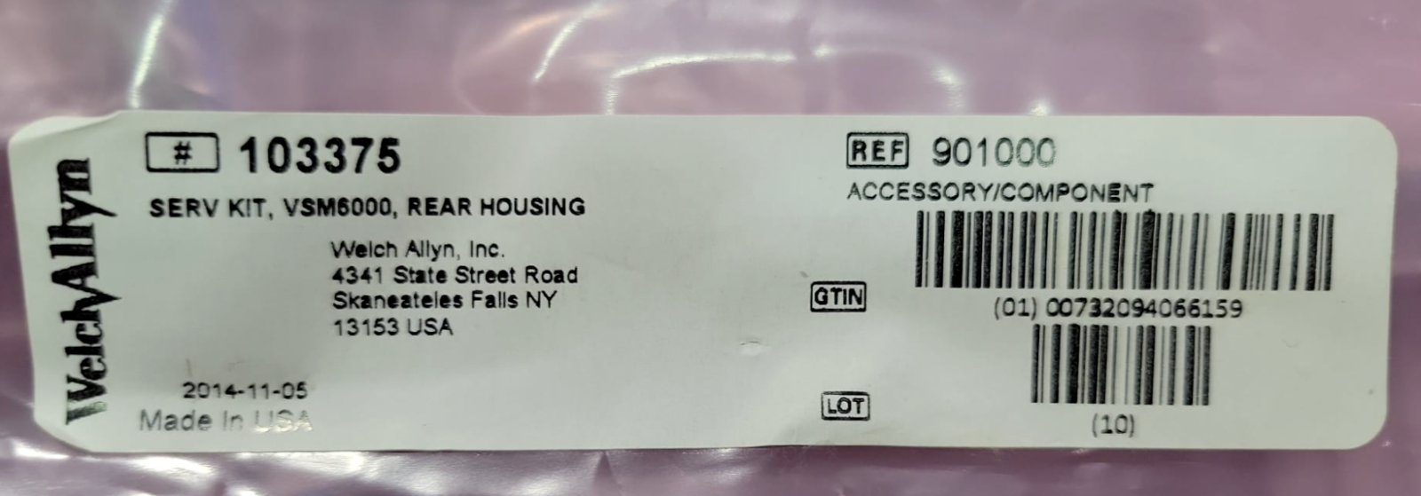 WelchAllyn Connex Vsm6000 Rear Housing Serv Kit 103375 for sale online ...