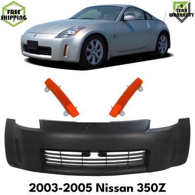 Front Bumper Cover Paintable & Bumper Reflectors Kit For 2003-2005 ...
