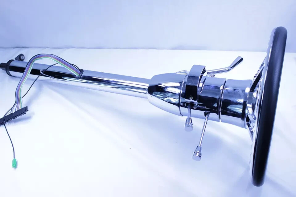 Chrome 32"Tilt Steering Column Auto Shift With 14''Trinity Wheel Hot ...