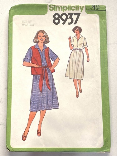 Simplicity Sewing pattern 8937 Women's Misses Pullover Flare Dress 18 1 ...